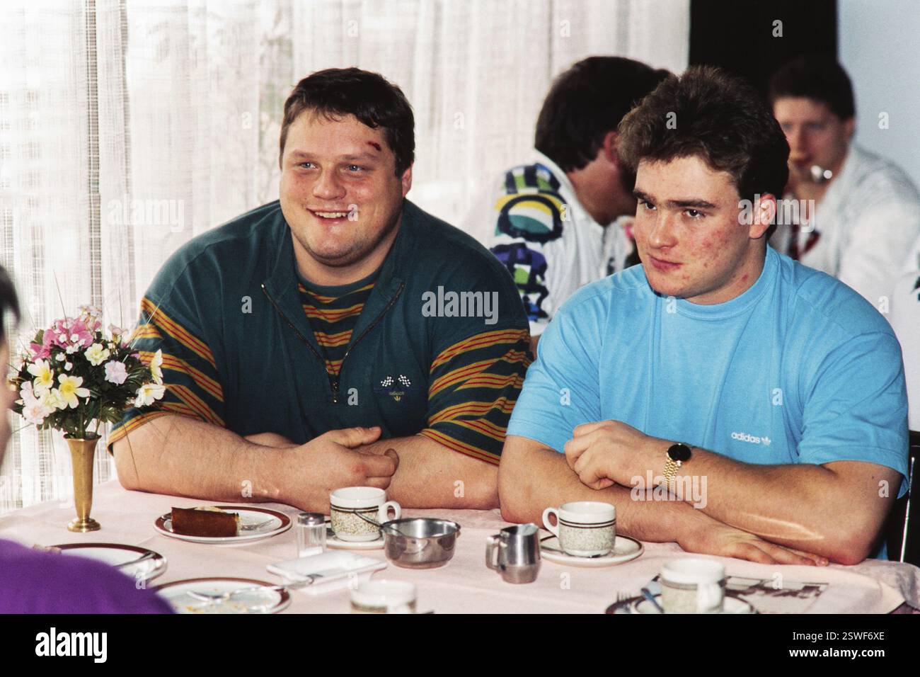 The German weightlifters Manfred Nerlinger, Ronny Weller, Weightlifting ...