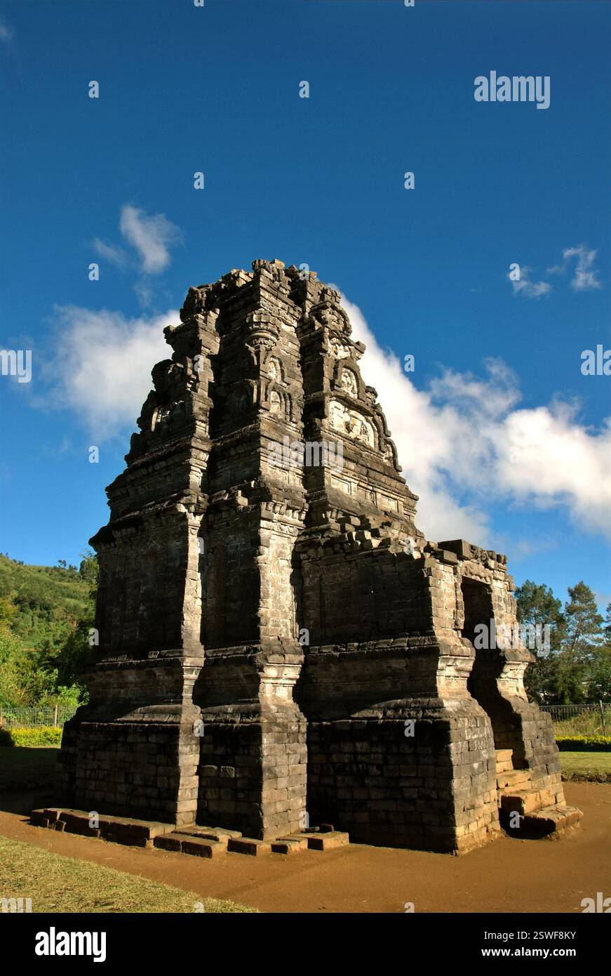 Bima temple, ancient Hindu temple on Dieng plateau, which is ...