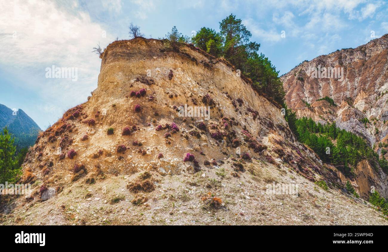 Beautiful mountain landscape with red rounded rocks. Round mountain ...