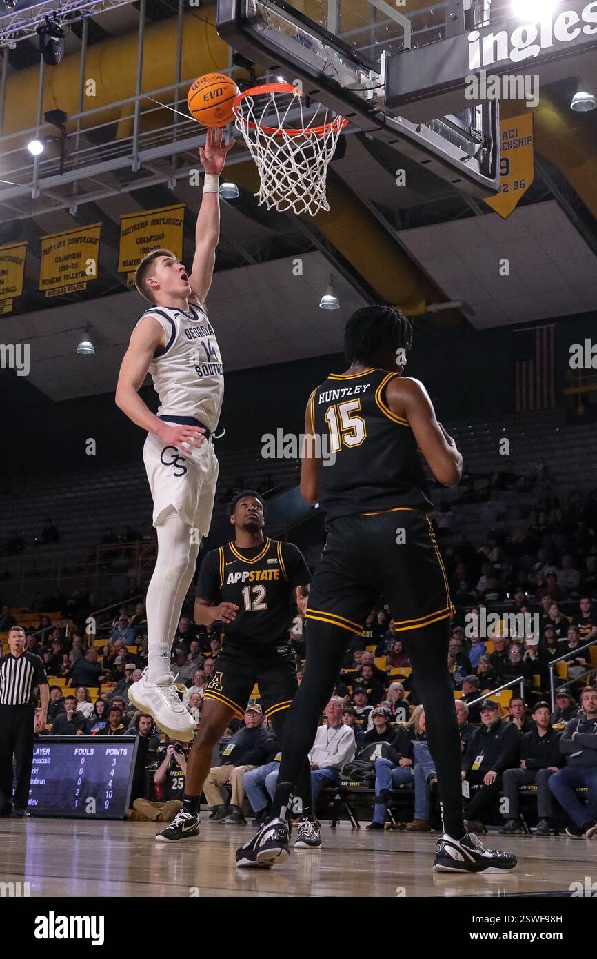 Boone, North Carolina, USA. 20th Feb, 2025. Georgia Southern Eagles ...