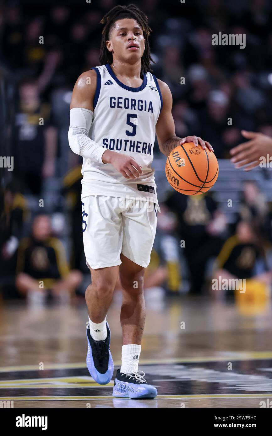 February 20, 2025: Georgia Southern Eagles guard Adante' Holiman (5 ...