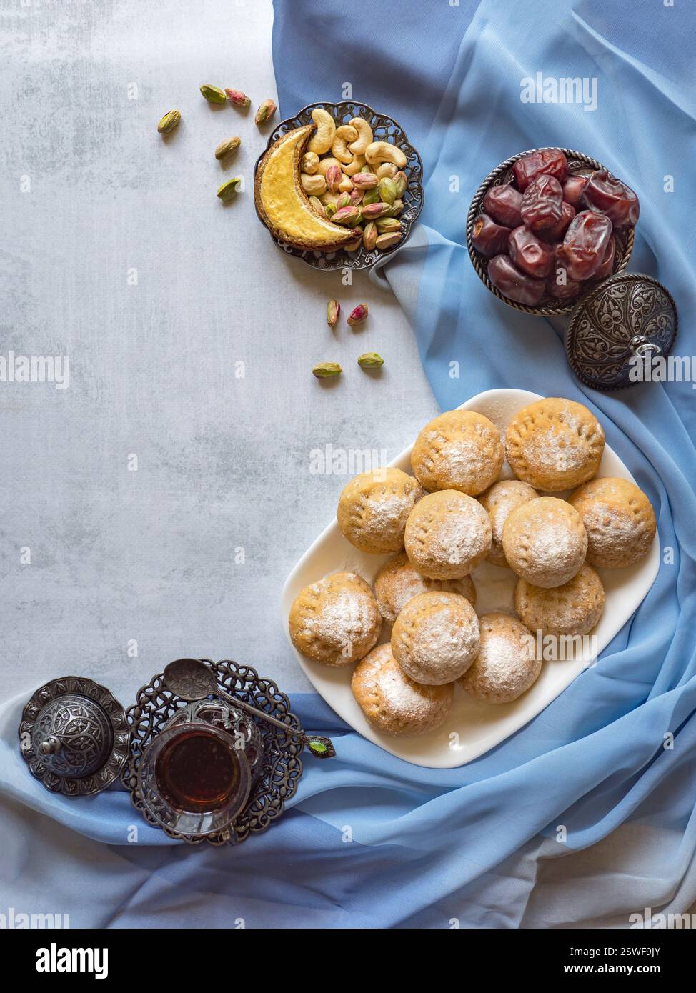 Eid and Ramadan Dates Sweets - Arabian cuisine. Egyptian cookies Kahk ...