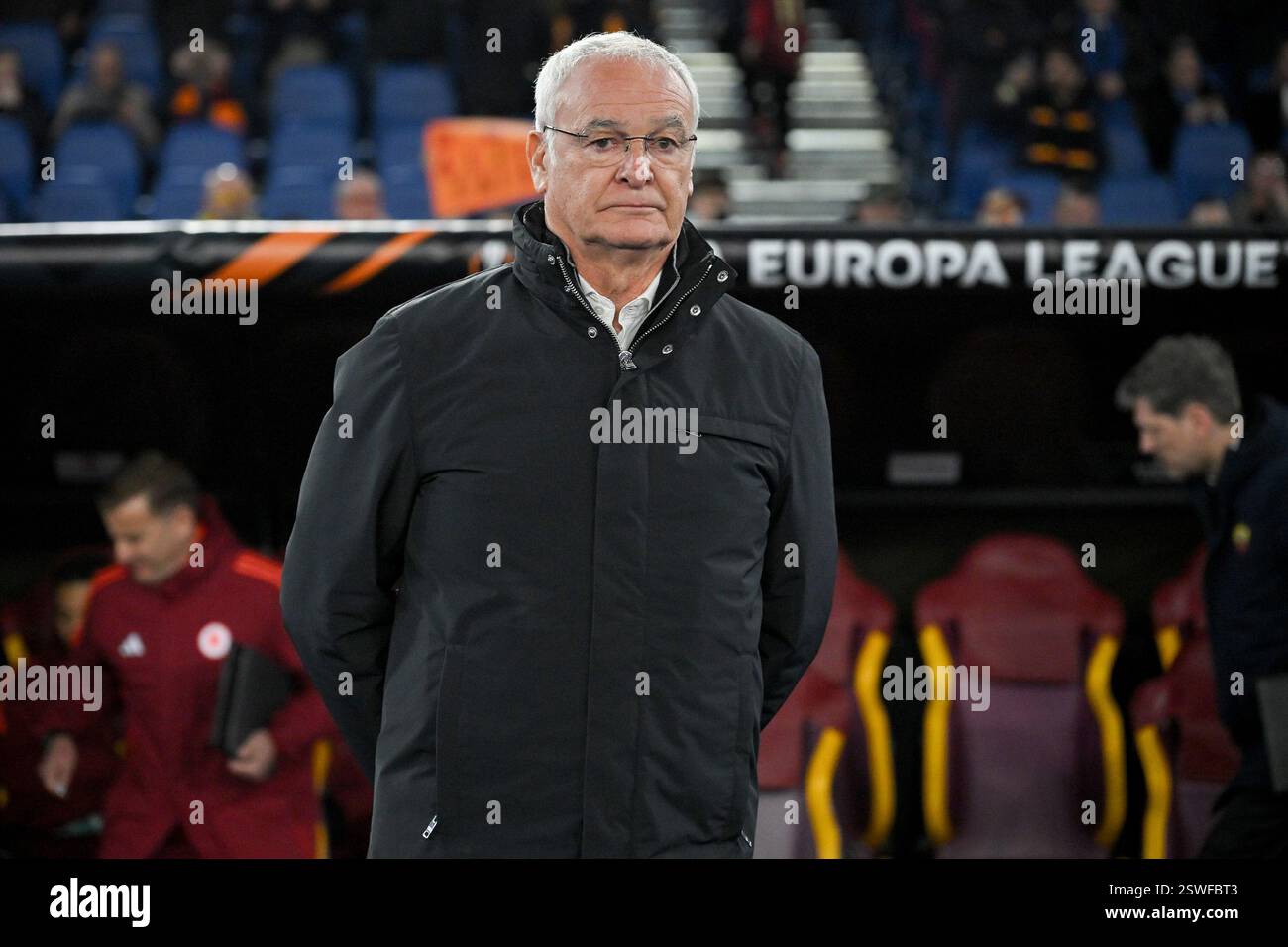 Roma Coach Claudio Ranieri seen during the Europa League Knockout phase ...