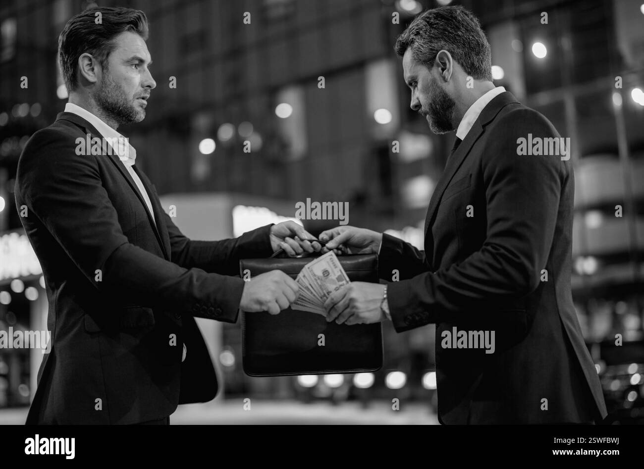 Business men giving money. Business man offering money for collage on ...