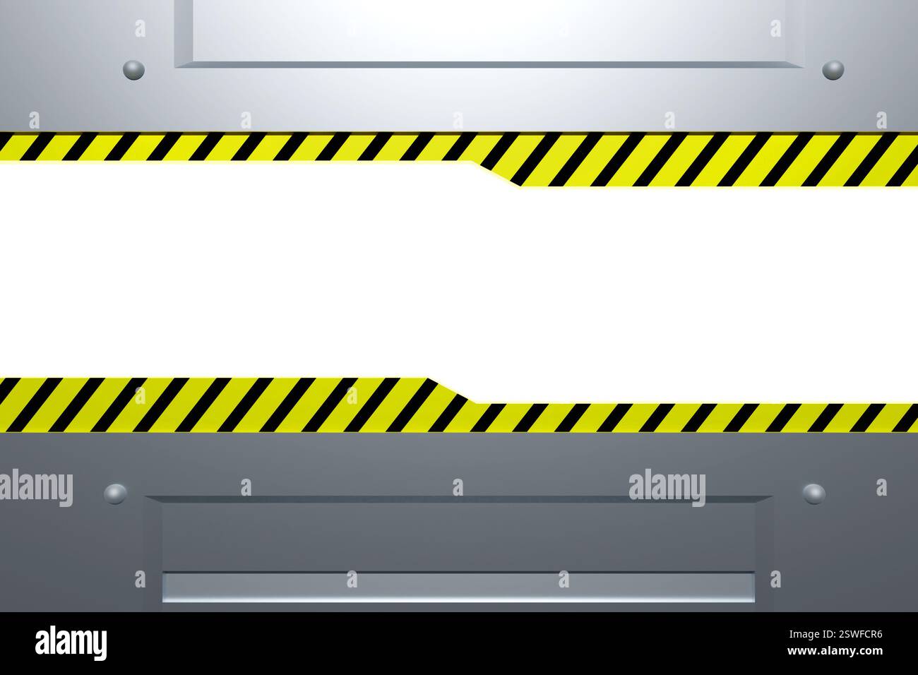 3D render of open metal laboratory door Stock Photo - Alamy