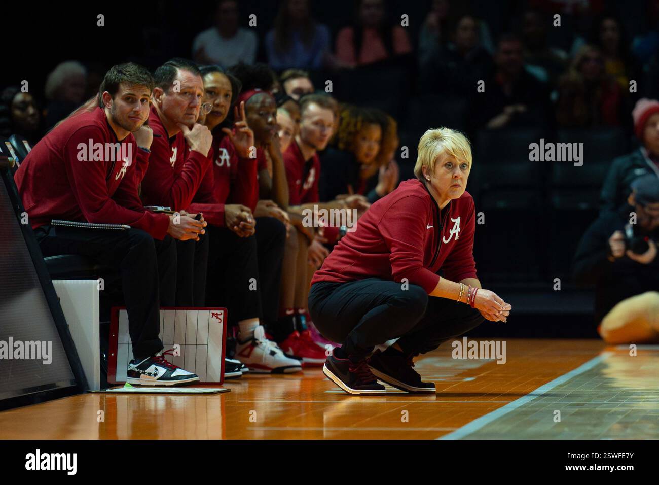 February 15, 2025: head coach Kristy Curry of the Alabama Crimson Tide ...