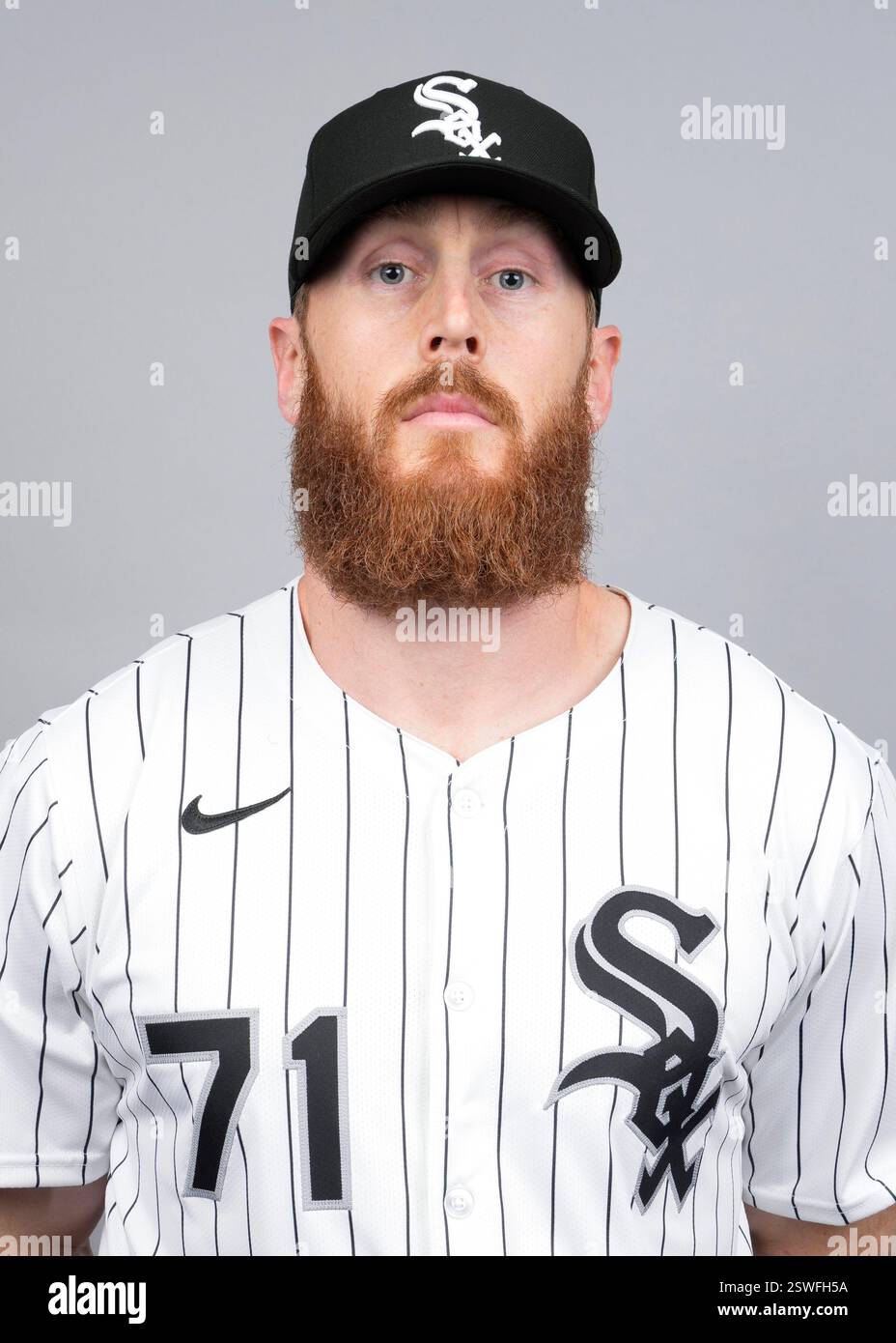 This is a 2025 photo of pitcher Cam Booser of the Chicago White Sox ...