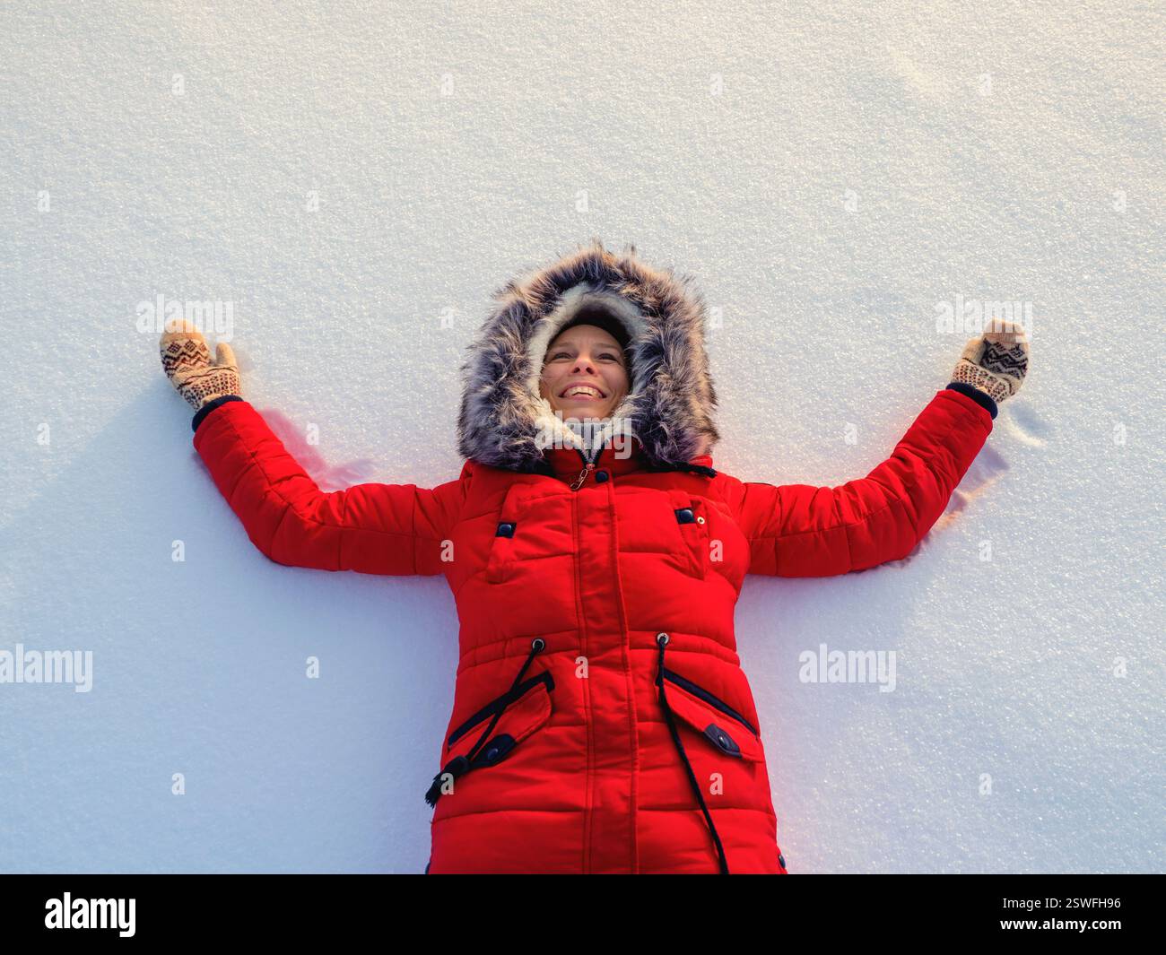 Overhead top view woman in hi-res stock photography and images - Alamy