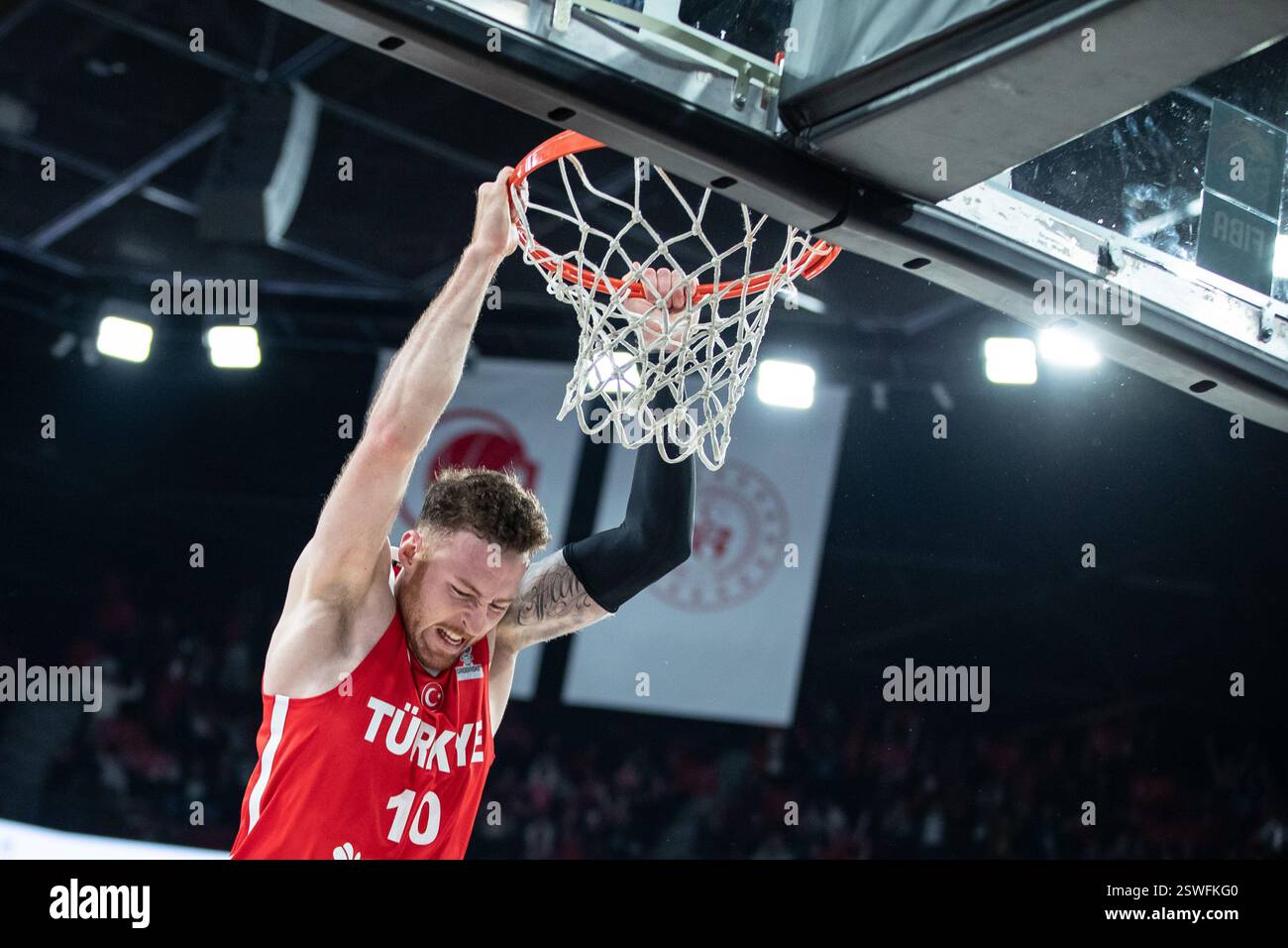 Istanbul, Turkey. 20th Feb, 2025. Onuralp Bitim of Turkiye in action ...