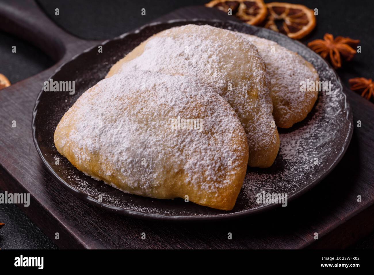 Sweet dumplings with fruits and berries Stock Photo - Alamy