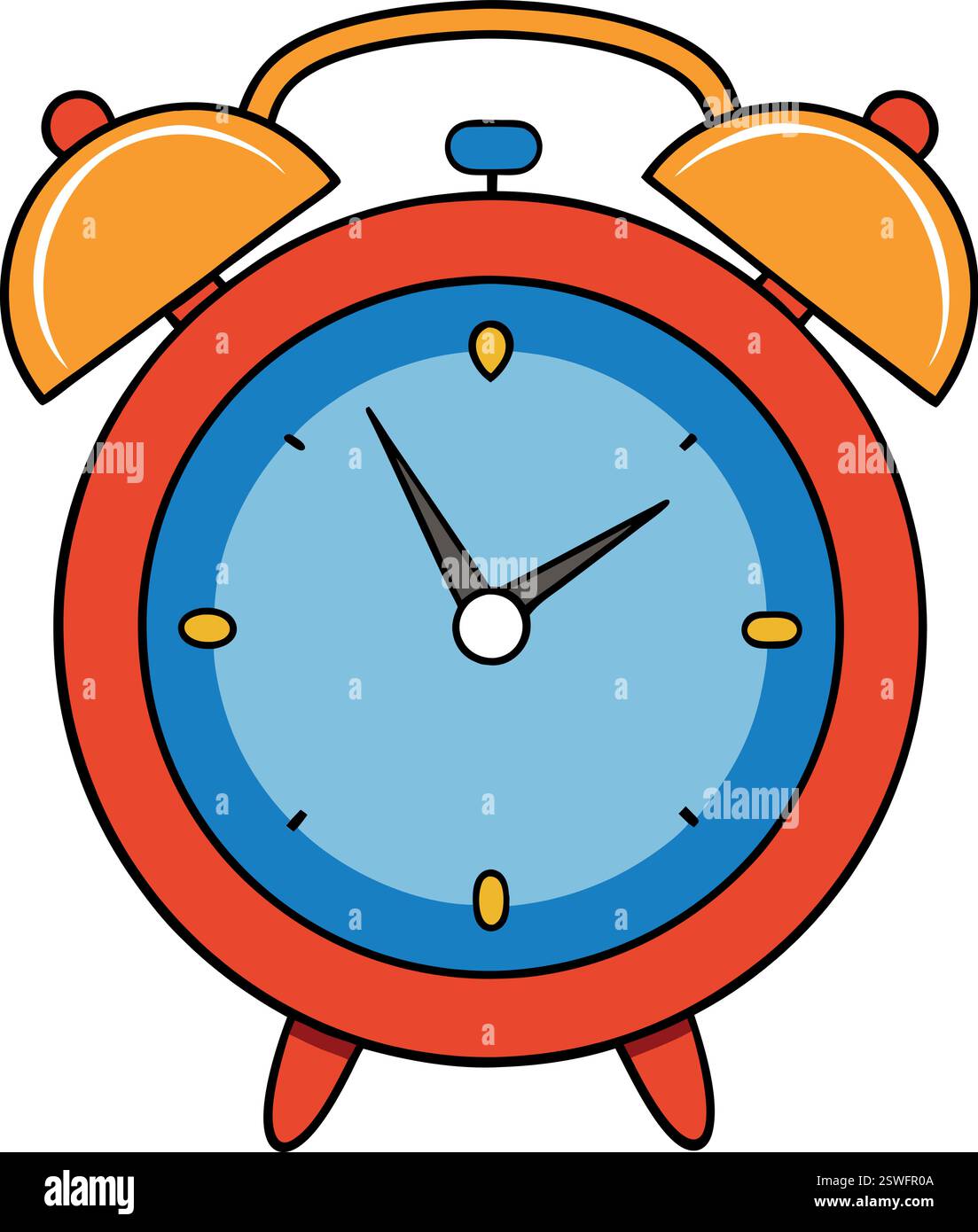 Colorful Cartoon Alarm Clock Vector Illustration – Cute and Playful ...