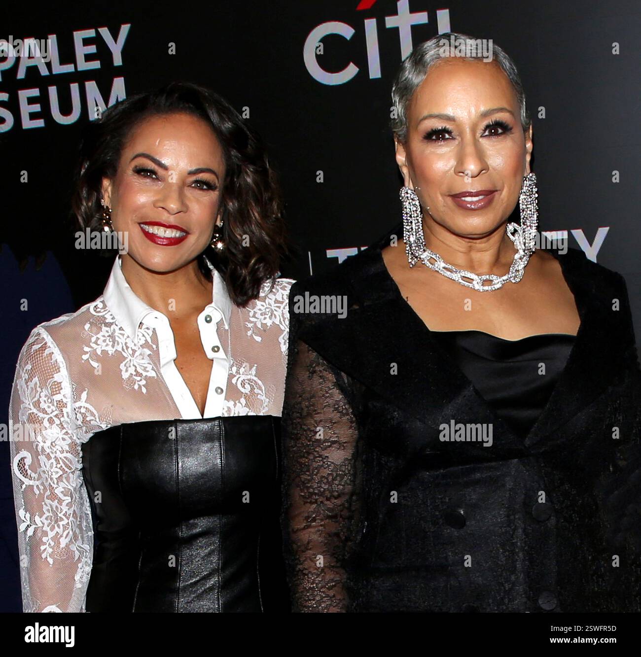 New York City, USA. 20th Feb, 2025. Daphnee Duplaix and Tamara Tunie ...
