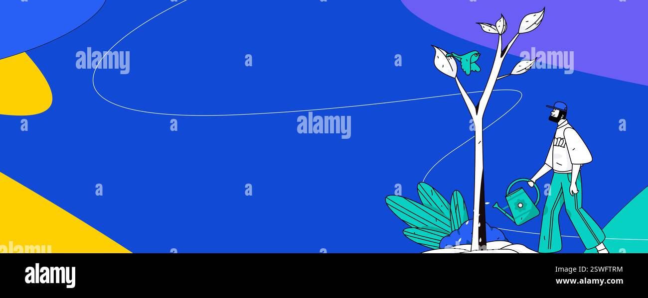 Business collaboration cloud computing flat vector concept operation ...