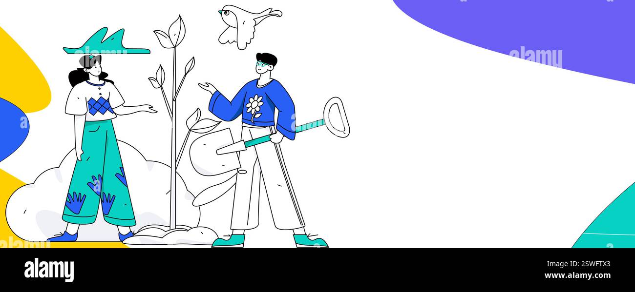 Business collaboration cloud computing flat vector concept operation ...