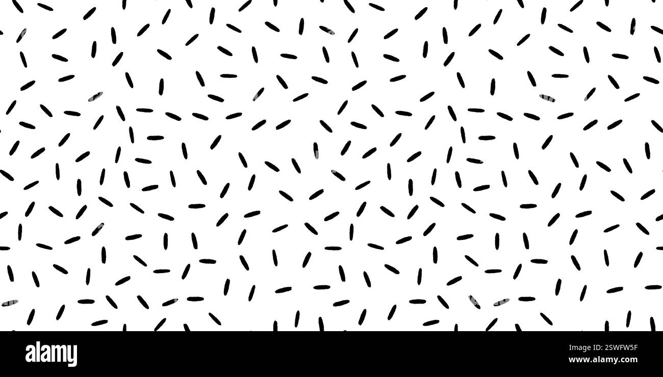 Small Dash Pattern on white background. Grunge black lines. Seamless ...