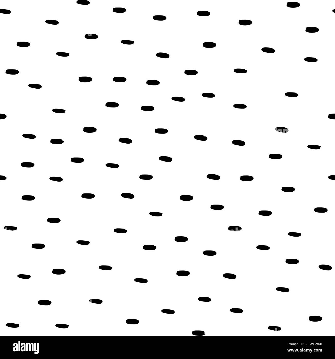 Small Dash Pattern. Black doodle ornament. Seamless pattern on white ...