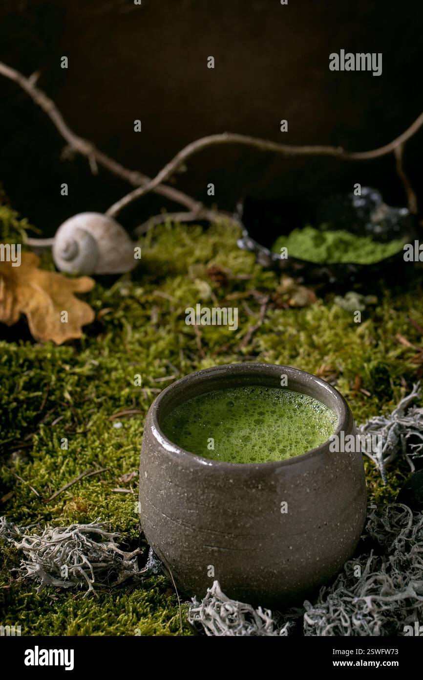 Hot matcha green tea in hi-res stock photography and images - Alamy