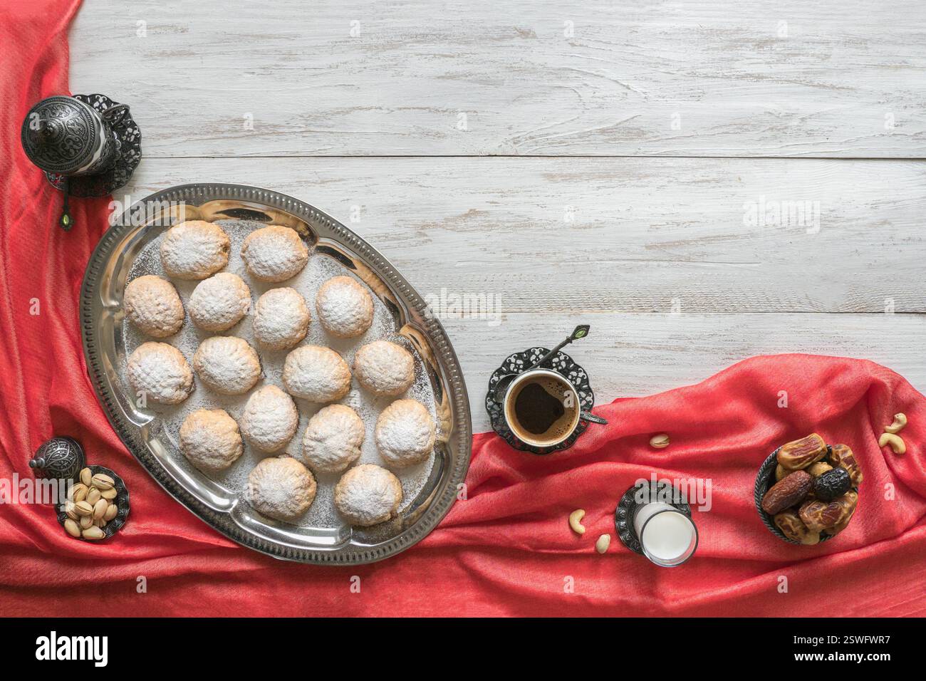 Ramadan sweets background. Cookies of El Fitr Islamic Feast. Egyptian ...