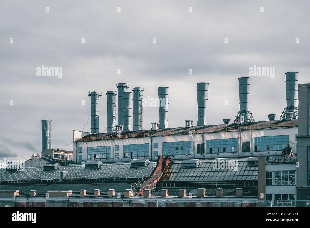 Raushskaya Naberezhnaya GES 1. Electric utility company, Moscow Stock Photo - Alamy