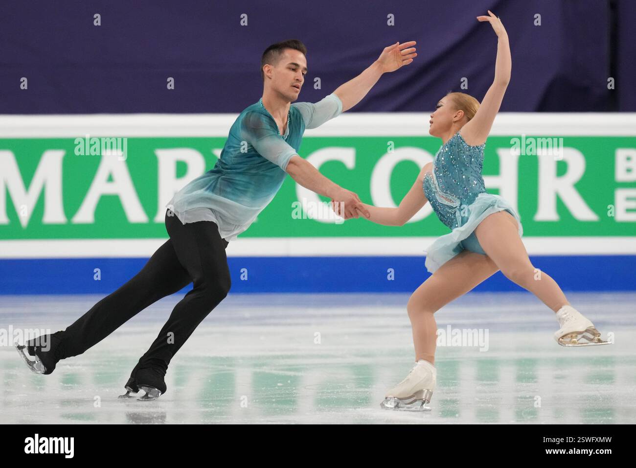 Audrey Shin, right, and Balazs Nagy of the United States perform during ...
