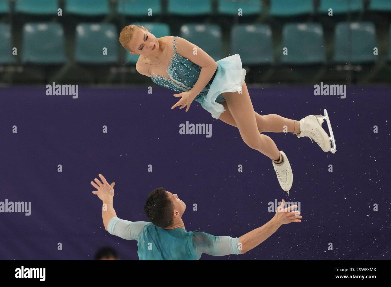 Audrey Shin, right, and Balazs Nagy of the United States perform during ...