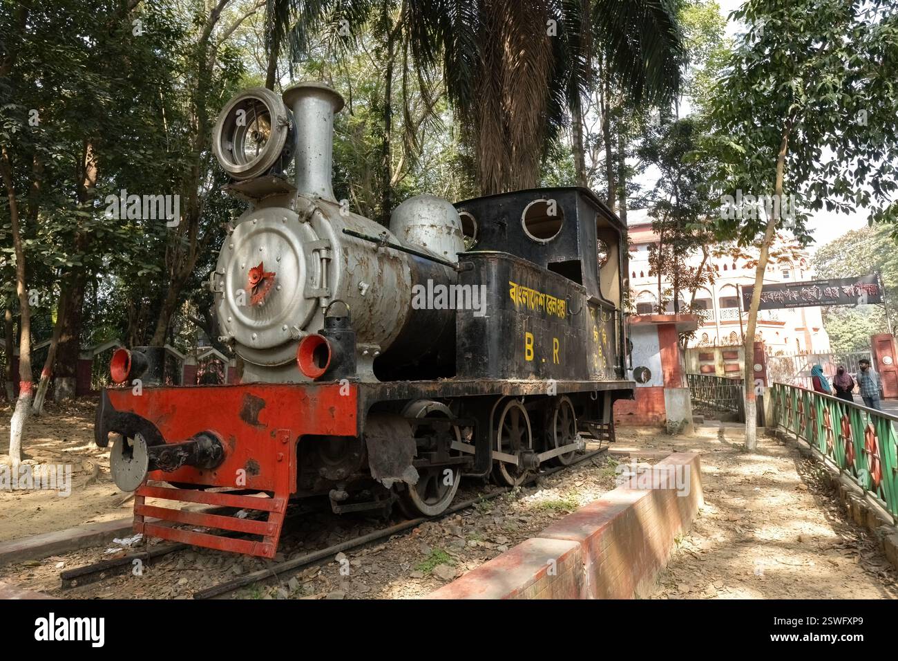 Historical train outside the Chittagong railway museum Bangladesh Stock ...