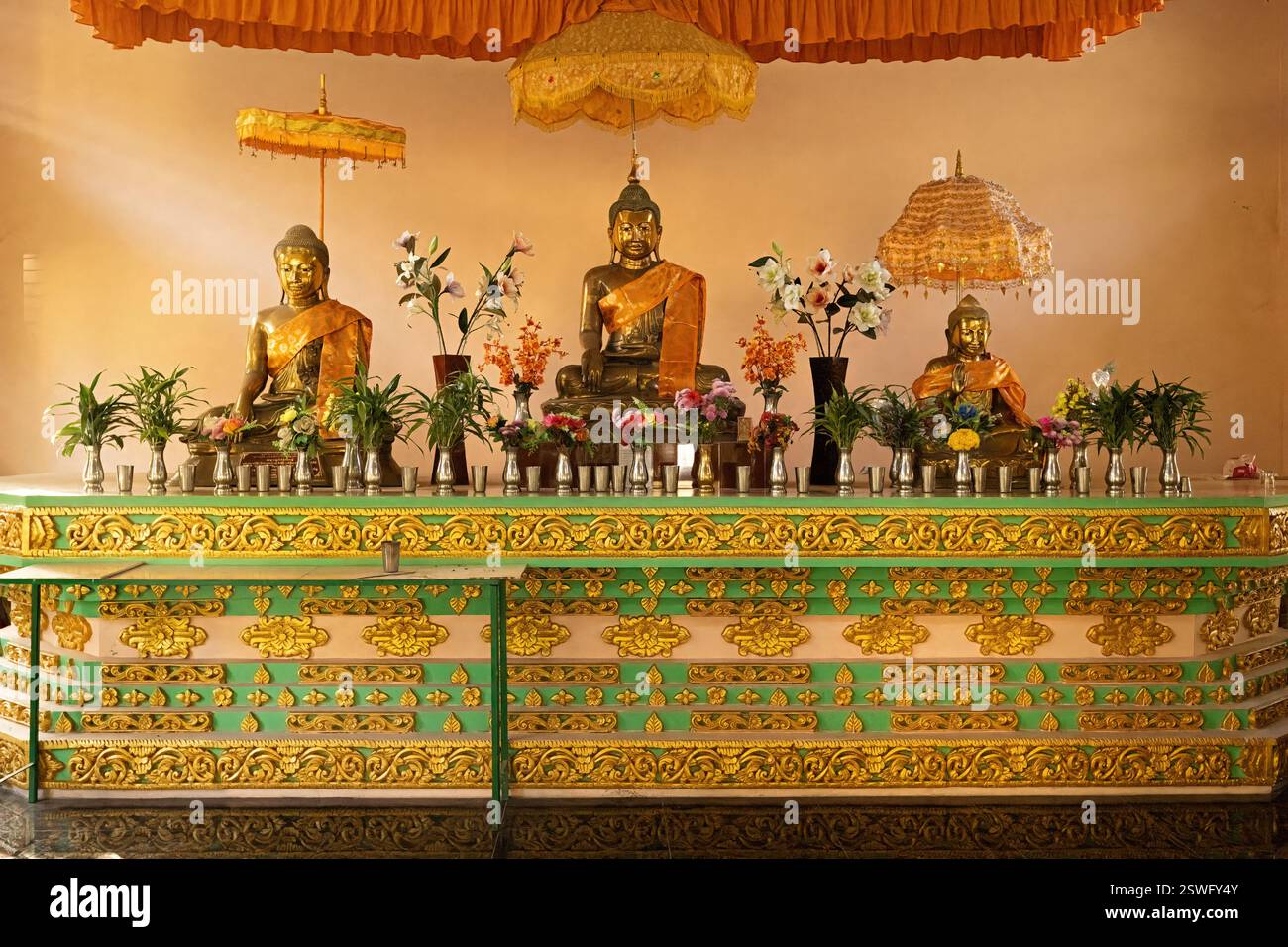 Buddhist temple details in Cox's Bazar district close to the Myanmar ...