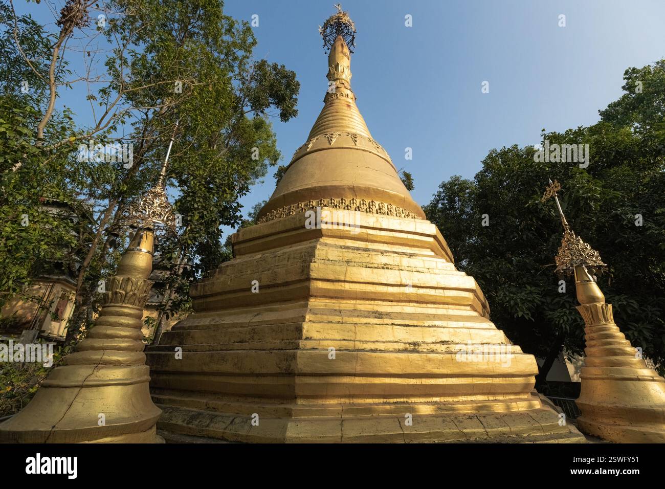 Buddhist temple details in Cox's Bazar district close to the Myanmar ...