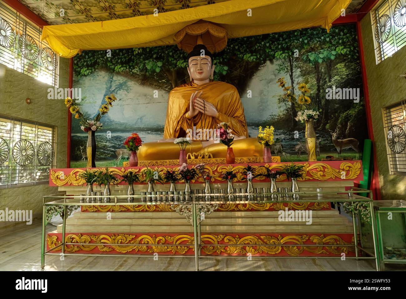 Buddhist temple details in Cox's Bazar district close to the Myanmar ...