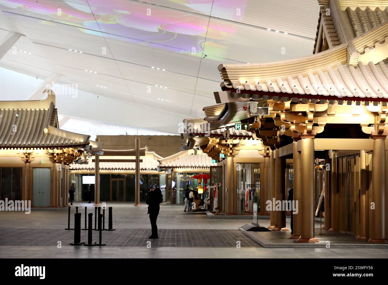 Xi'an,China.20th February 2025. Passengers walk at the departure hall ...
