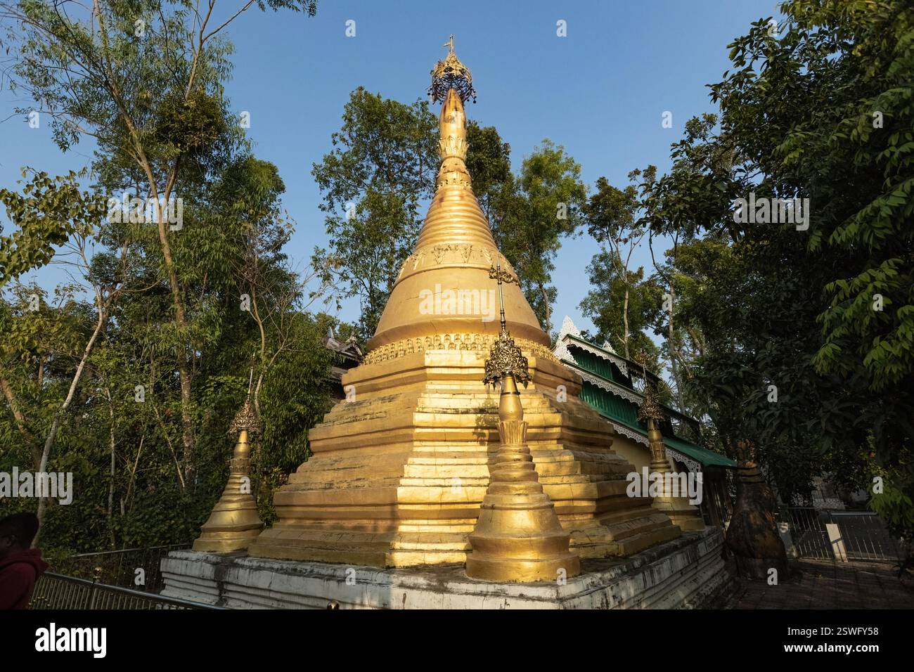 Buddhist temple details in Cox's Bazar district close to the Myanmar ...