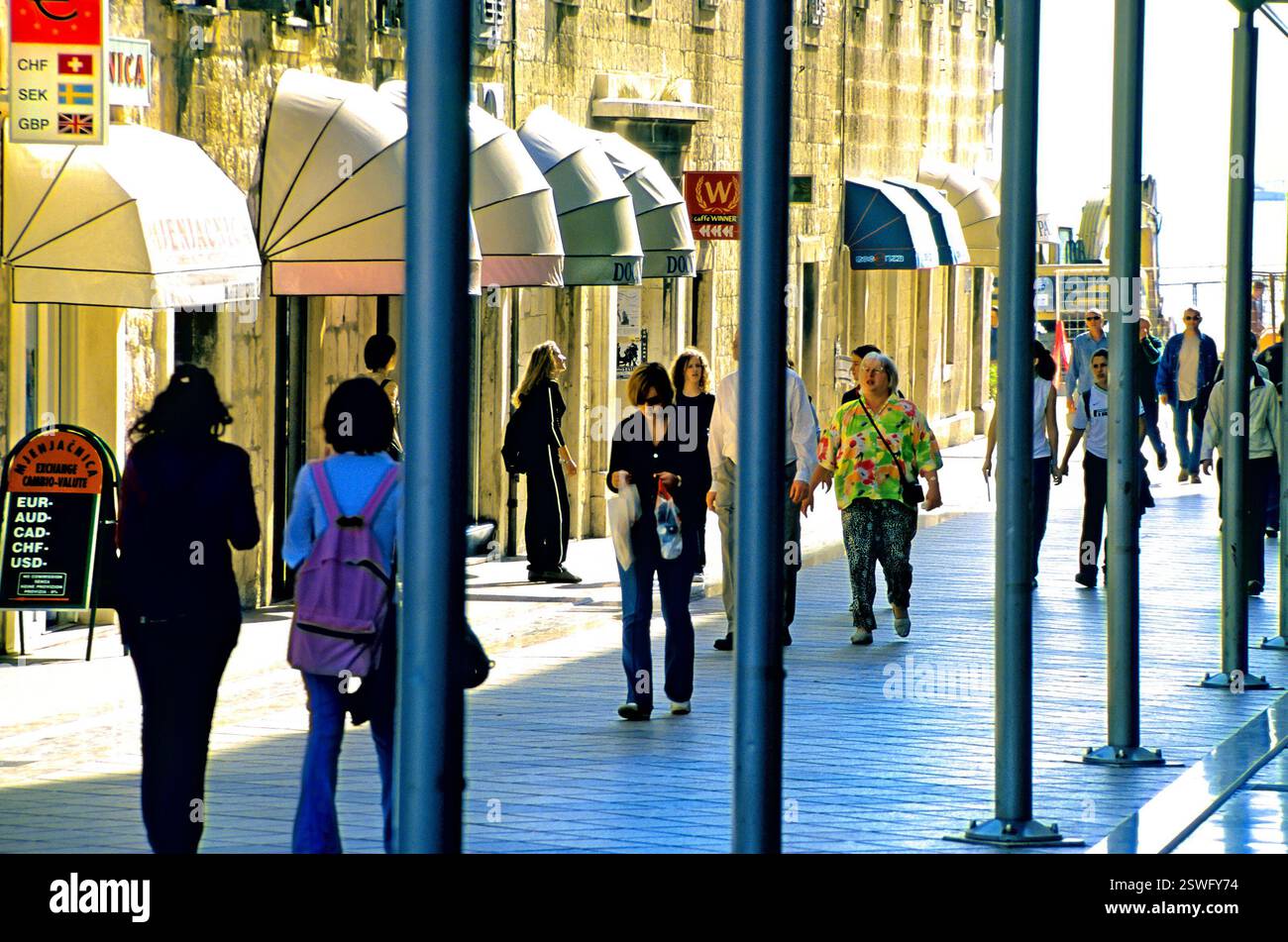 Pedestrian mall, Split, Croatia, 2002 Stock Photo - Alamy