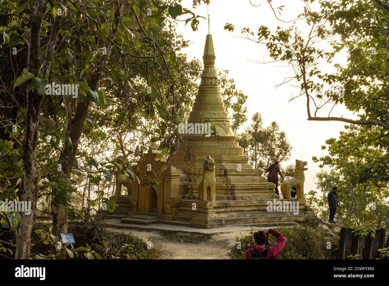 Buddhist temple details in Cox's Bazar district close to the Myanmar ...