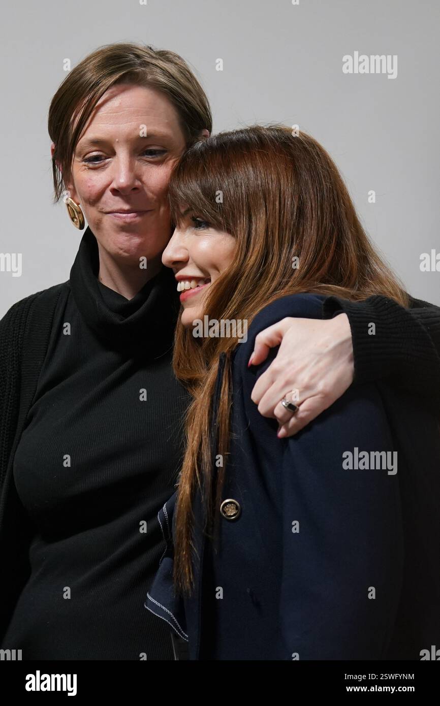 Safeguarding Minister Jess Phillips and campaigner Nour Norris during ...