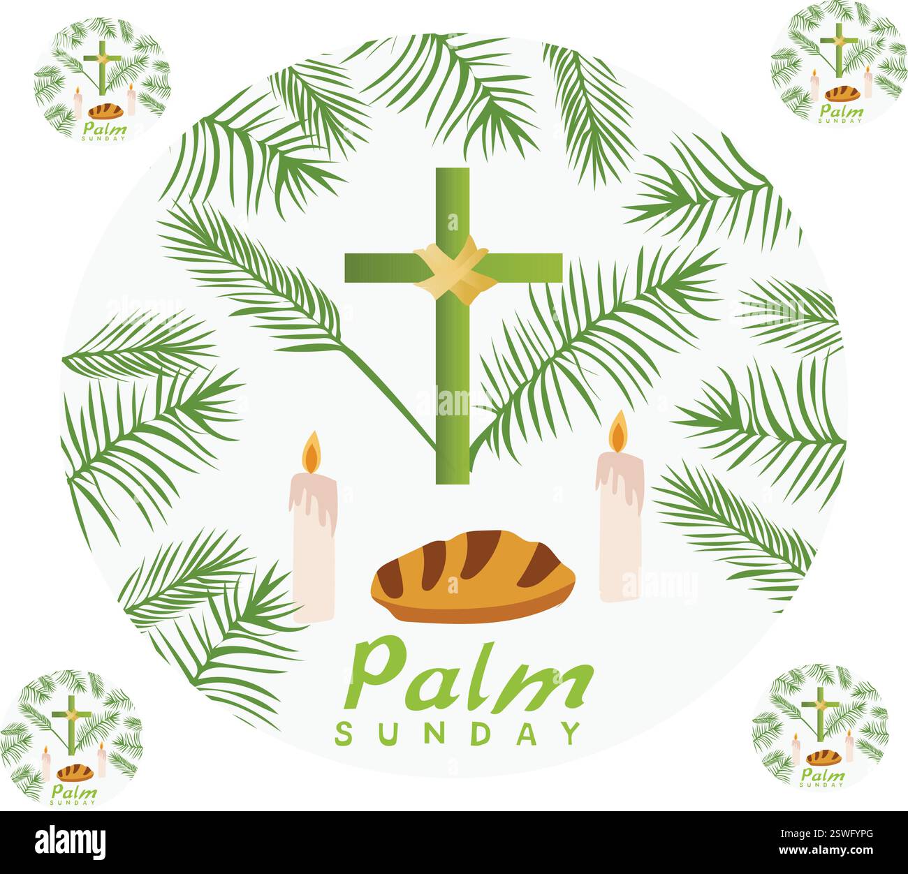 Palm sunday catholic mass Stock Vector Images - Alamy