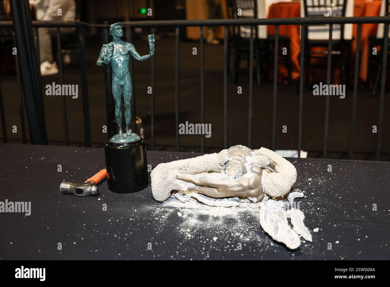 LOS ANGELES, CALIFORNIA, USA - FEBRUARY 20: The Actor SAG Awards Statue ...