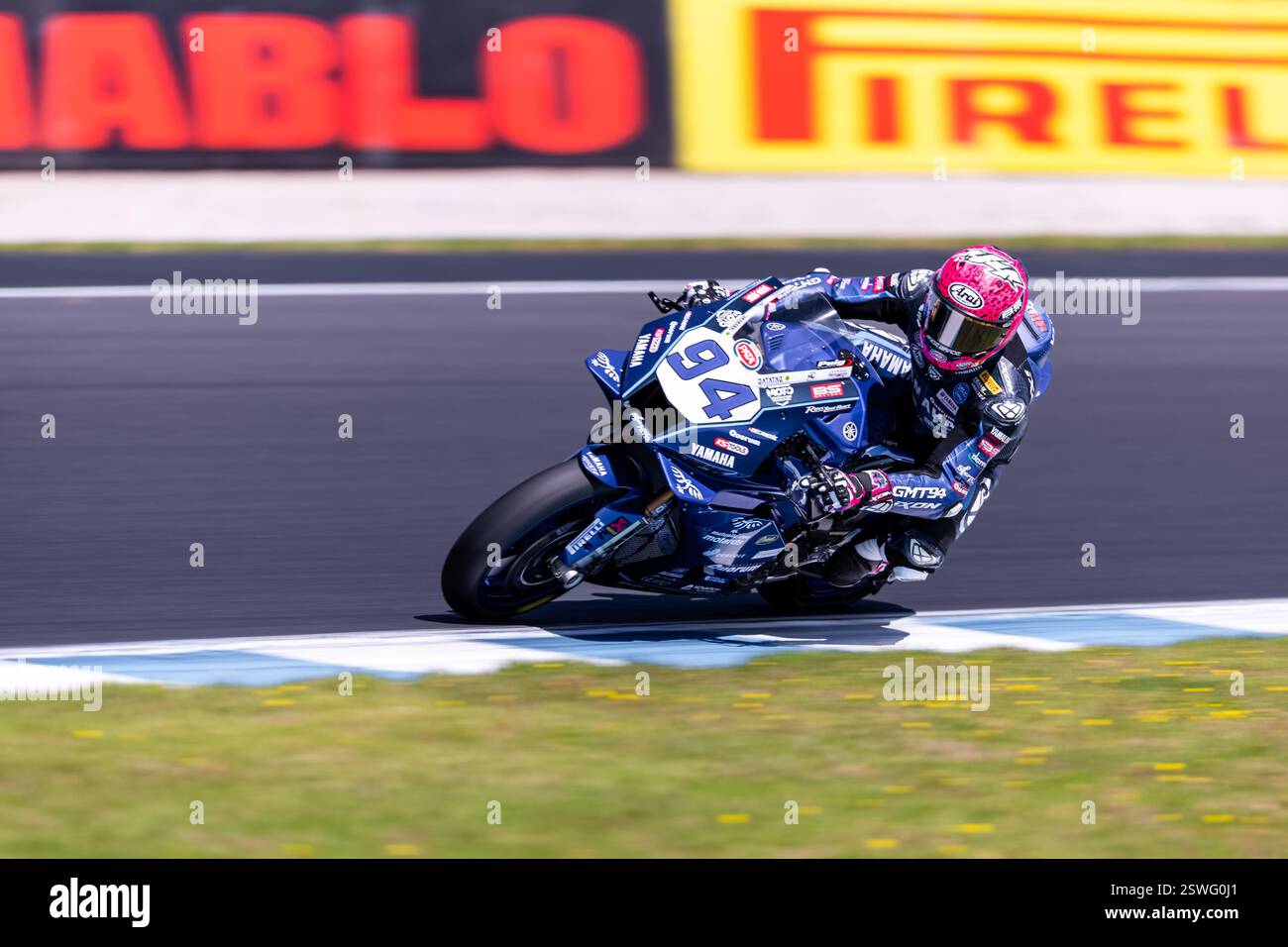 Phillip Island, Australia, 21 February, 2025. Lucas Mahias (FRA) riding ...