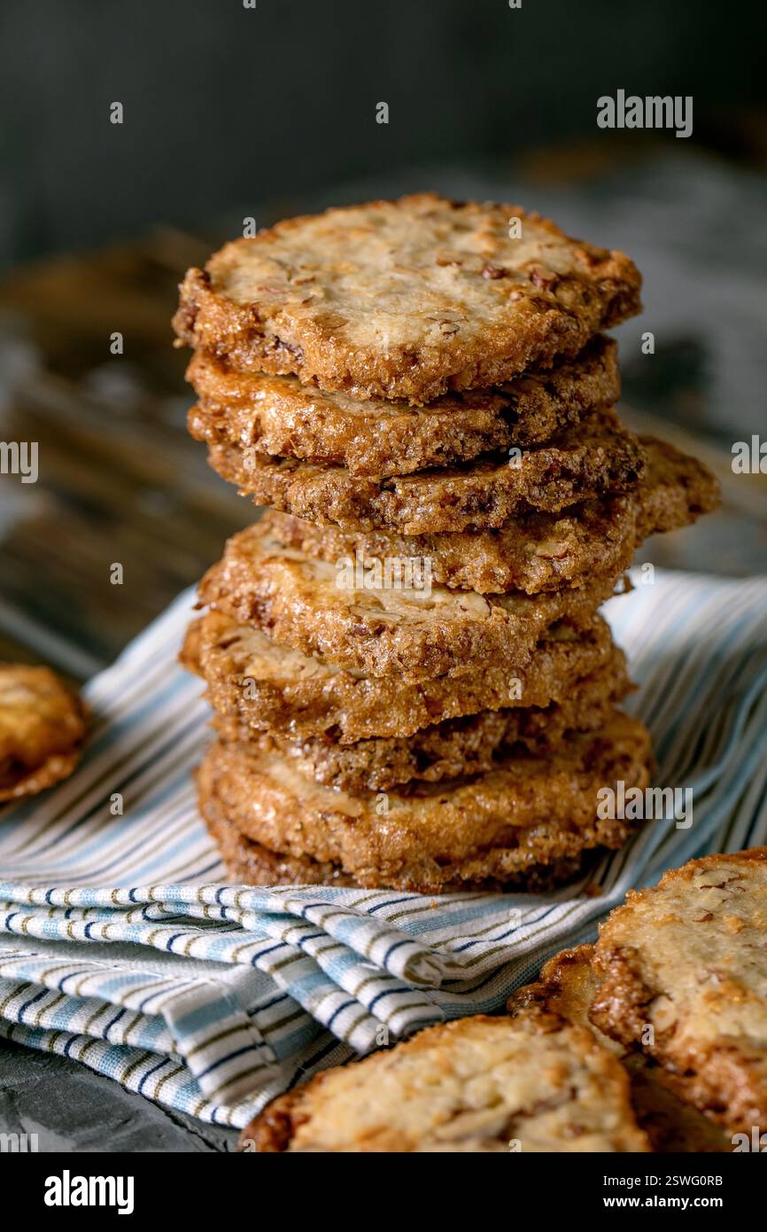 Homemade shortbread sugar cookies with nuts and chocolate Stock Photo ...