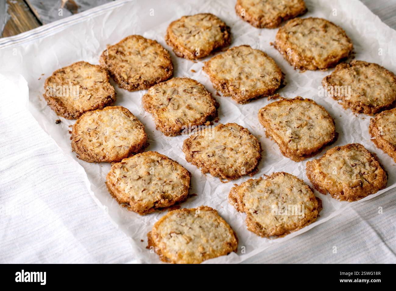 Homemade shortbread sugar cookies with nuts and chocolate Stock Photo ...