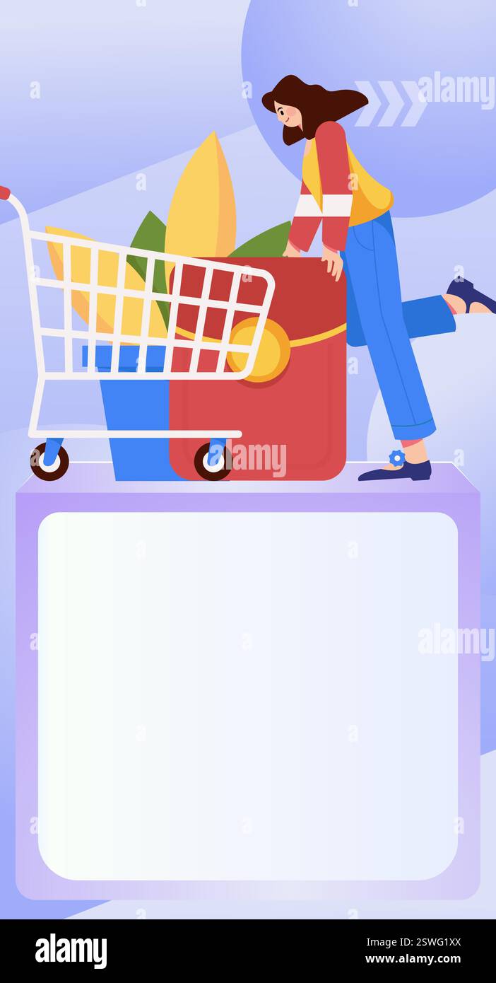 Online shopping e-commerce coupon concept flat vector concept operation ...