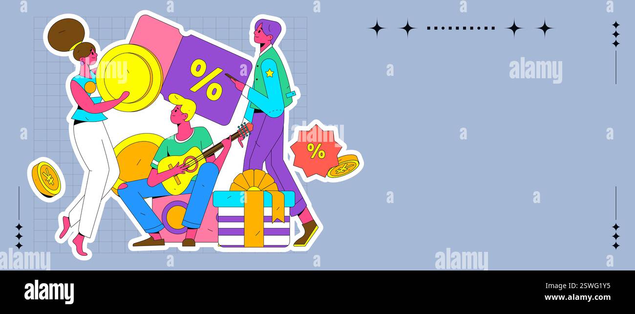 Online shopping e-commerce coupon concept flat vector concept operation ...