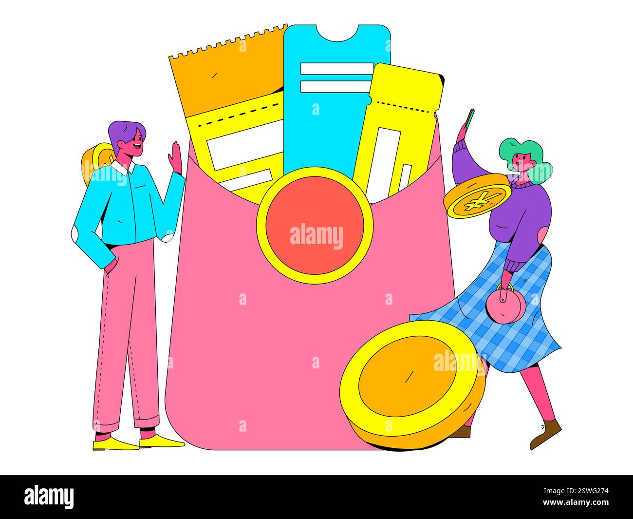 Online shopping e-commerce coupon concept flat vector concept operation ...