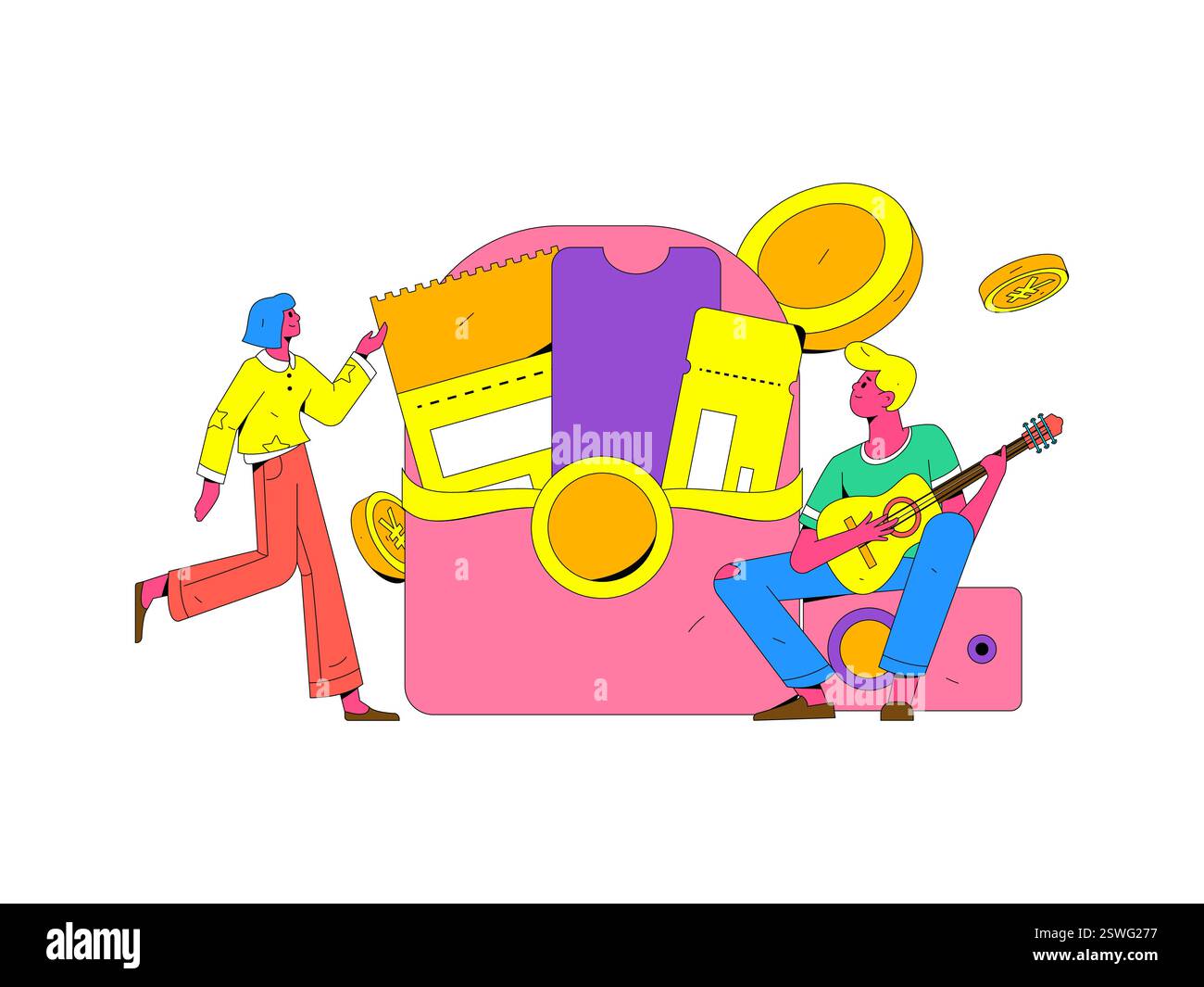 Online shopping e-commerce coupon concept flat vector concept operation ...