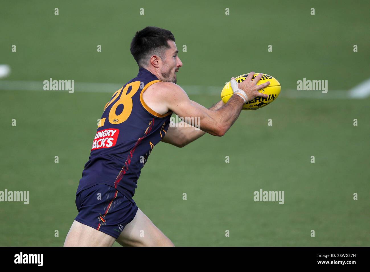 Mount Barker, Australia. 21st Feb, 2025. Alex Neal-Bullen of the Crows ...