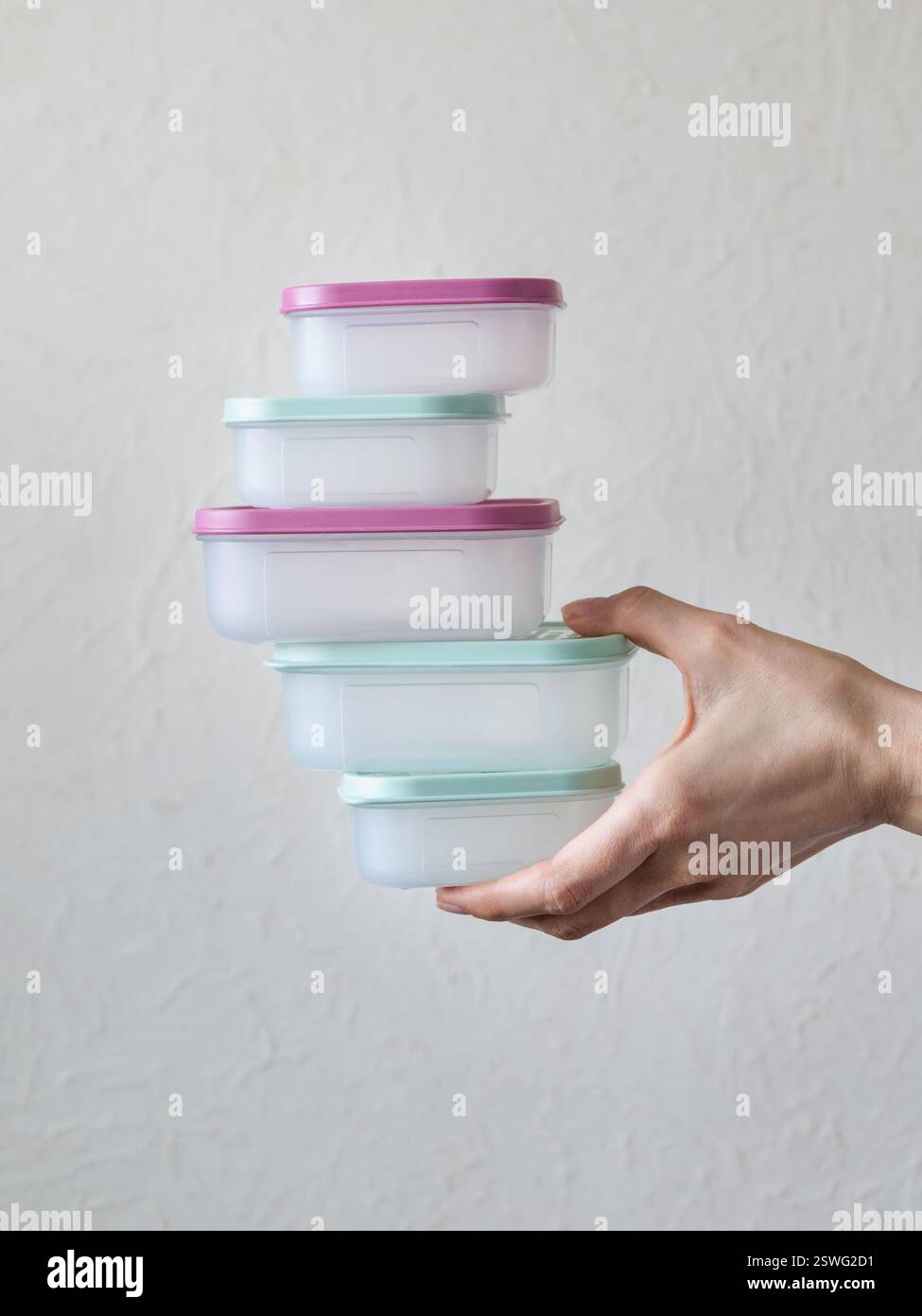 Plastic containers for transportation and storage food products Stock ...