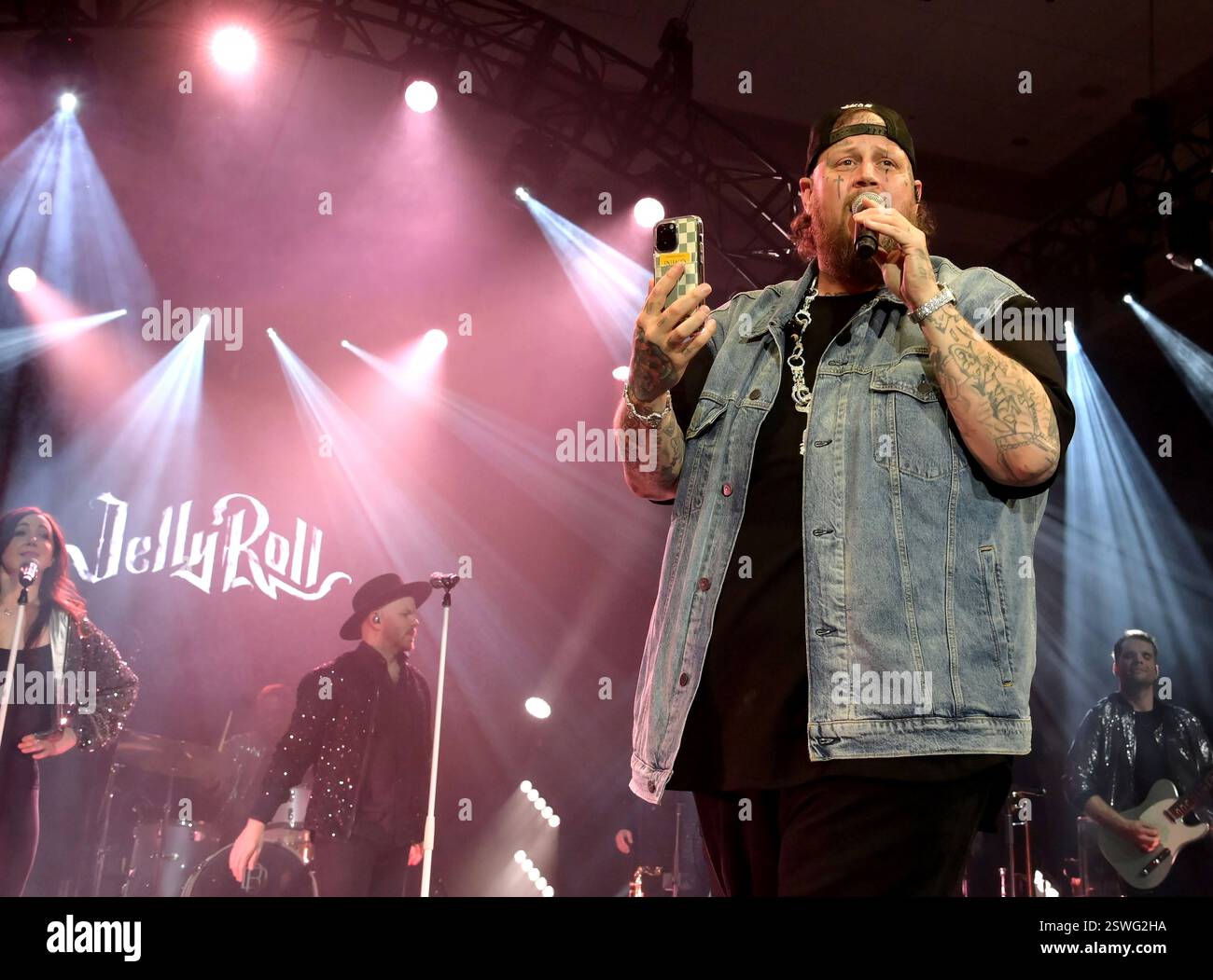 Jelly Roll onstage at BBR Music Group/BMG Nashville’s Decades Party at ...
