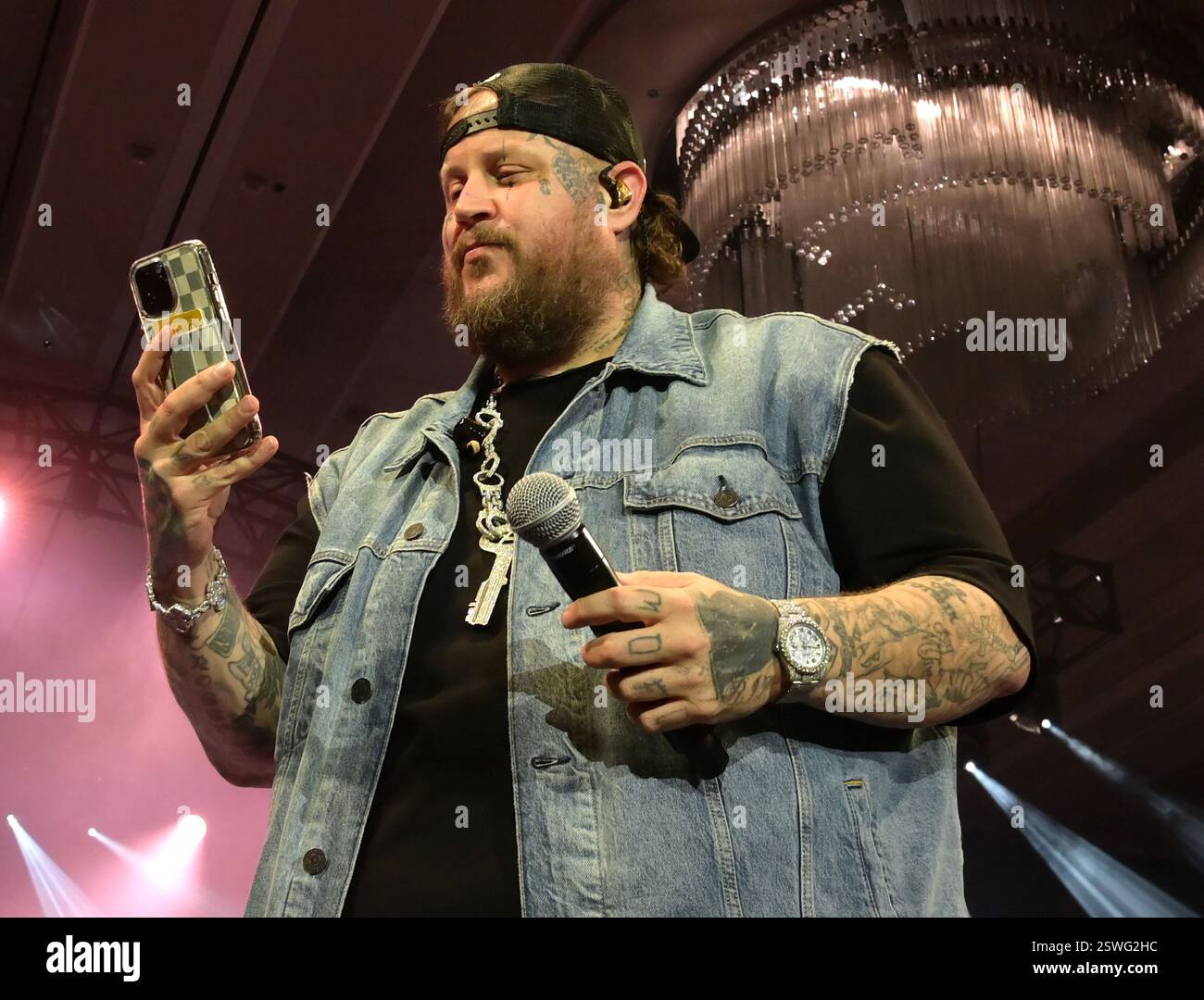 Jelly Roll onstage at BBR Music Group/BMG Nashville’s Decades Party at ...