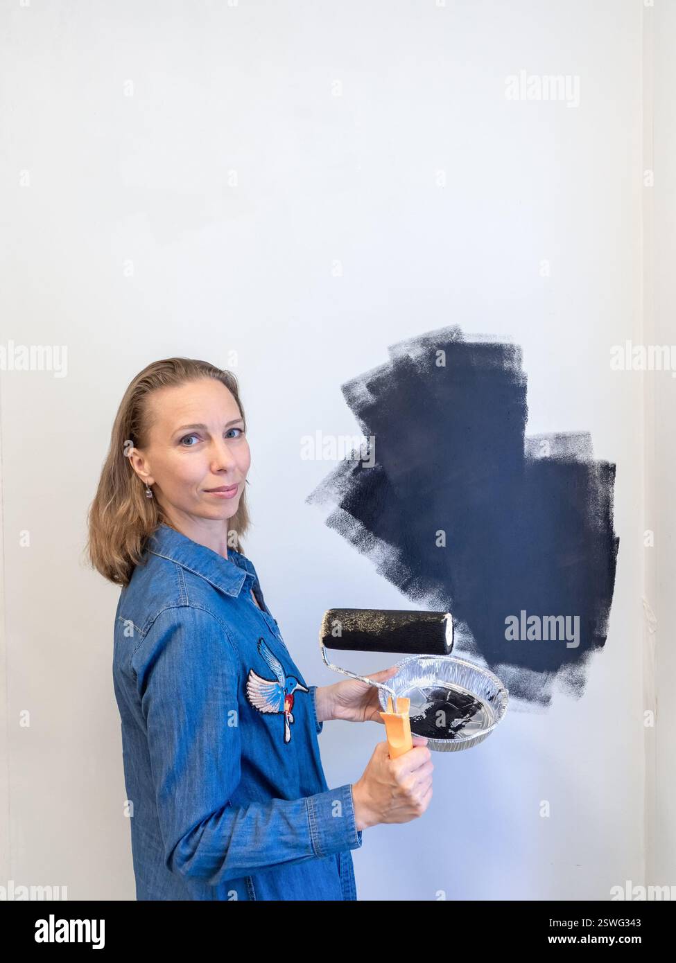 Vertical rear view person hi-res stock photography and images - Alamy