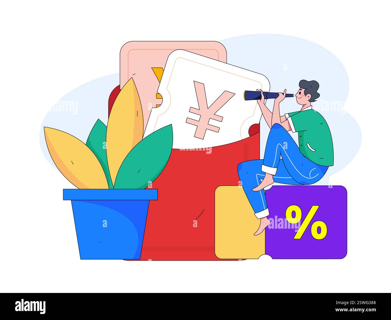 Online shopping e-commerce coupon concept flat vector concept operation ...