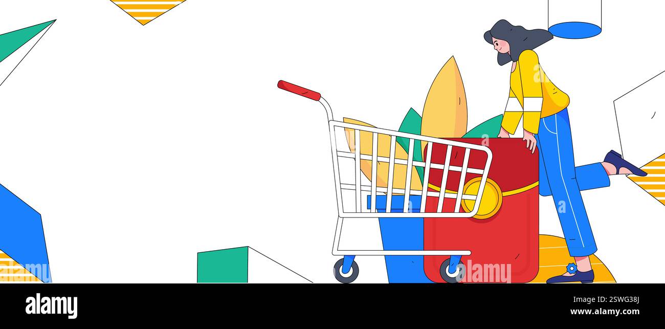 Online shopping e-commerce coupon concept flat vector concept operation ...